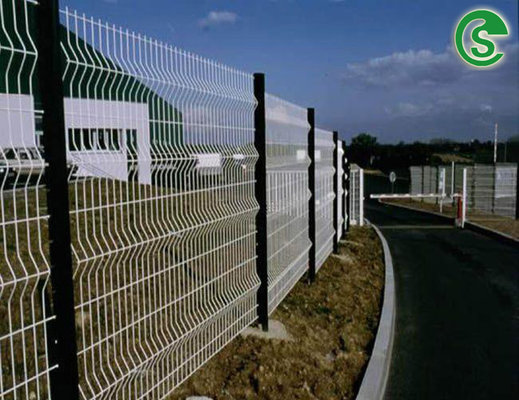 France market 4ft/5ft/6ft PVC coated Nylofor 3d fencing panels with peach post