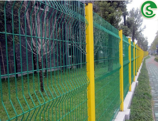 France market 4ft/5ft/6ft PVC coated Nylofor 3d fencing panels with peach post