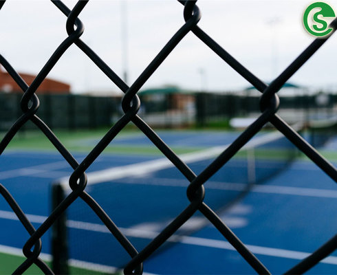 8ft green vinyl coated wire mesh fencing sport chain wire fence