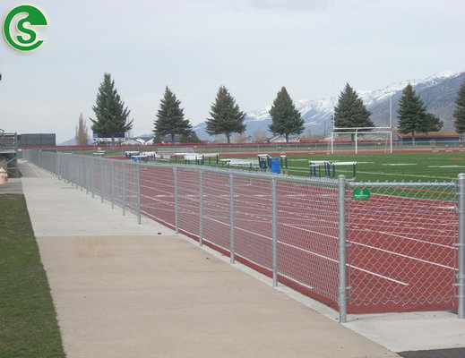 Black vinyl coated cyclone fencing standard 15 ft outdoor soccer field fence
