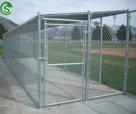 Modern gates and fences design used chain link fence double swing gates