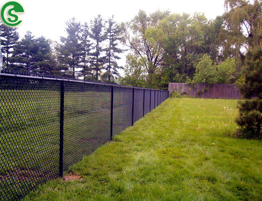 8ft green vinyl coated wire mesh fencing sport chain wire fence
