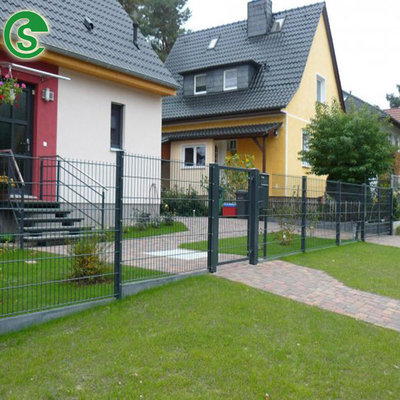 Security border fencing panels ornamental double horizontal wire fence