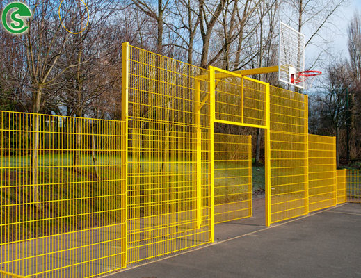 Cheap mesh security fence panels double wire 8/6/8 school fence