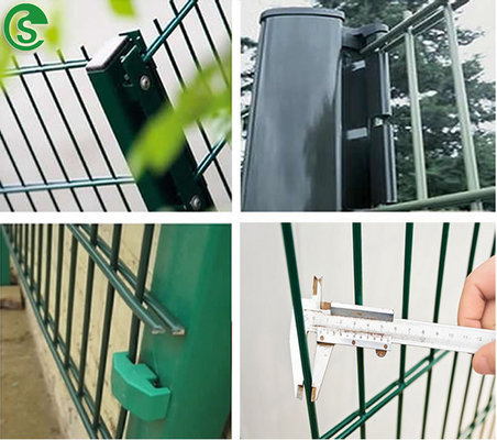 fence double wire garden door galvanized powder coated nylofor 2d fence for boundary wall