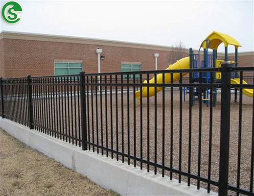 anti-climb steel tube ornamental iron fence for school playground