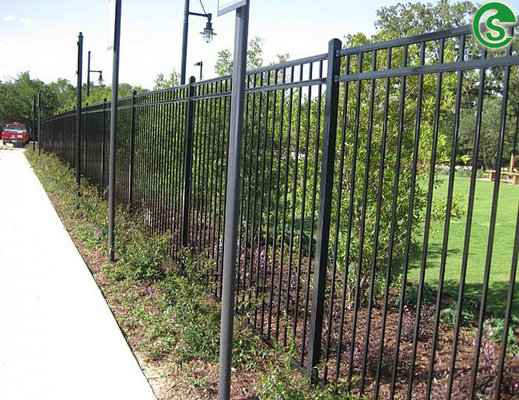 6ft high 8ft wide decorative galvanized steel picket fencing for residential