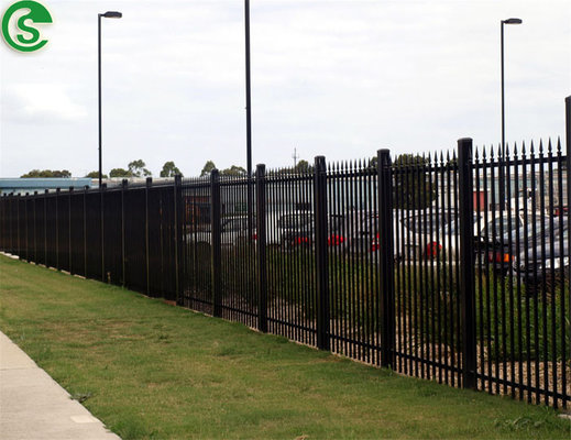Powder coated field guard fencing design ornamental 3 rail commercial fence