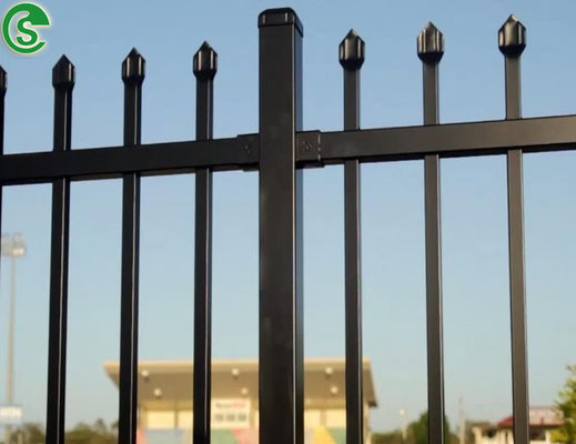 Powder coated field guard fencing design ornamental 3 rail commercial fence