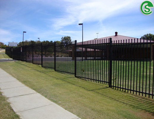 pedestrian walk 3 rail fence panels ornametal picket fence with post