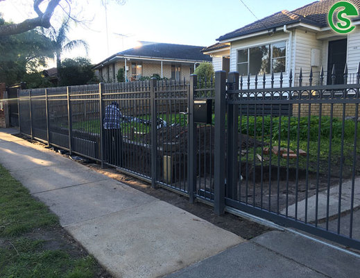 pedestrian walk 3 rail fence panels ornametal picket fence with post