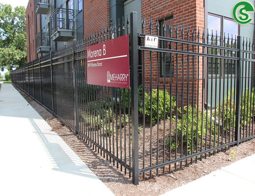 pedestrian walk 3 rail fence panels ornametal picket fence with post