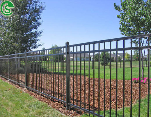 Assembly decorative garden border fencing design spear top metal fence