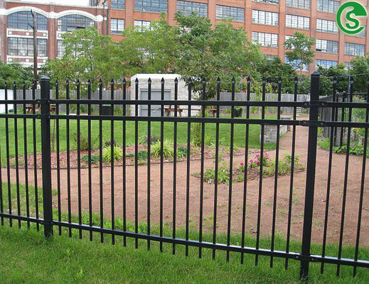 Assembly decorative garden border fencing design spear top metal fence