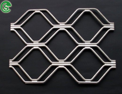 6mm thickness 63*63mm hole Aluminum Amplimesh Diamond Security Grilles for dubai market