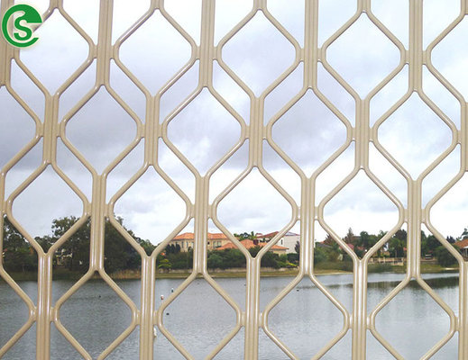 6mm thickness 63*63mm hole Aluminum Amplimesh Diamond Security Grilles for dubai market