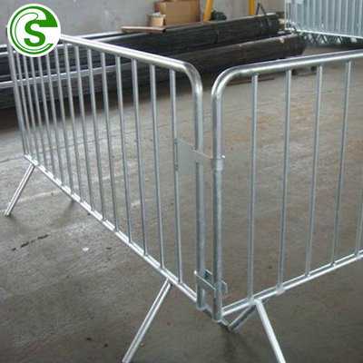 Temporary interlocking steel barricades black portable special event fence barriers
