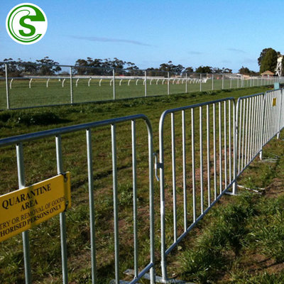 Anti-rust temporary metal fences panels round tube barrier for construction sites