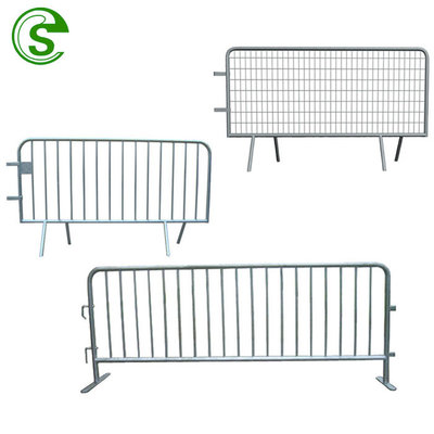 Metal round tube temporary fence panels galvanized remove road crowd control barricade for sale