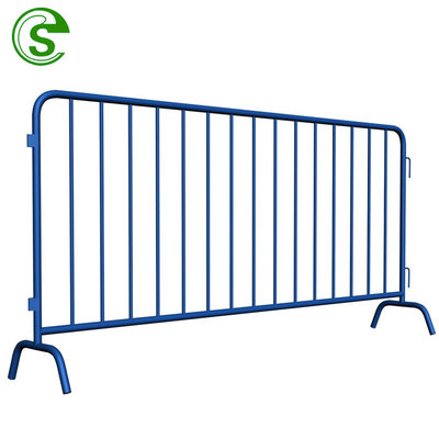 1100 x 2400 mm powder coated portable barricade fence with bridge feet
