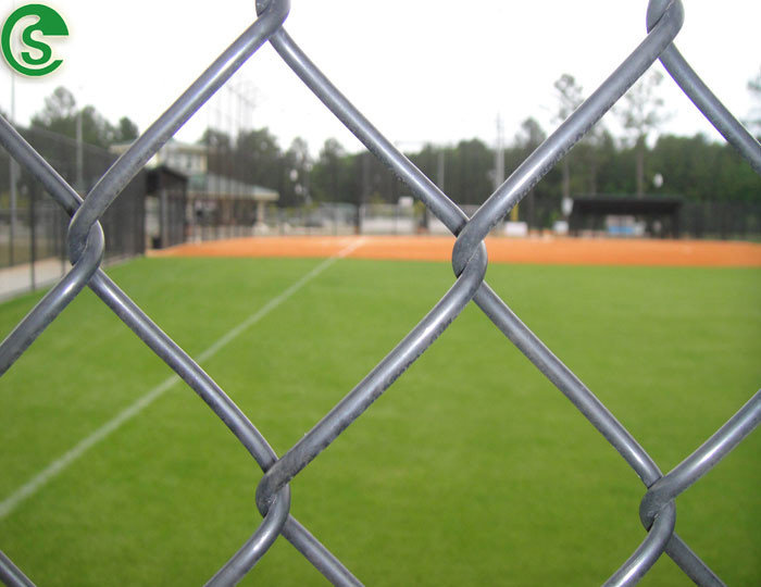Black vinyl coated cyclone fencing standard 15 ft outdoor soccer field fence
