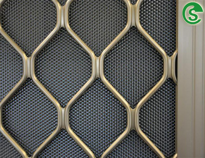 Powder coated black white anti-rust amplimesh security window screen for door