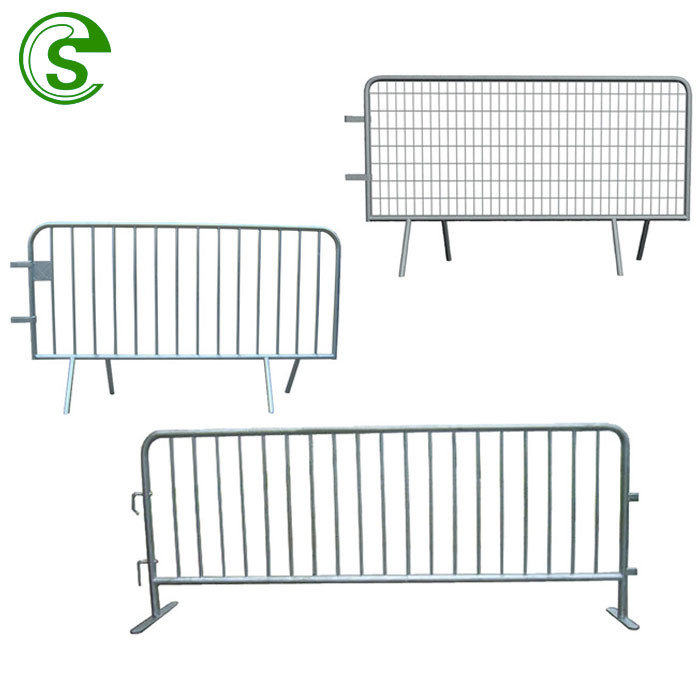Metal round tube temporary fence panels galvanized remove road crowd control barricade for sale