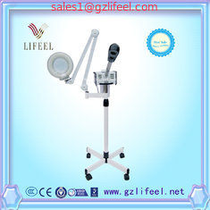 China 2 in 1 portable facial steamer with magnifying lamp with stand supplier