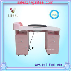 China Pink manicure table nail desk nail table nail salon equipment supplier