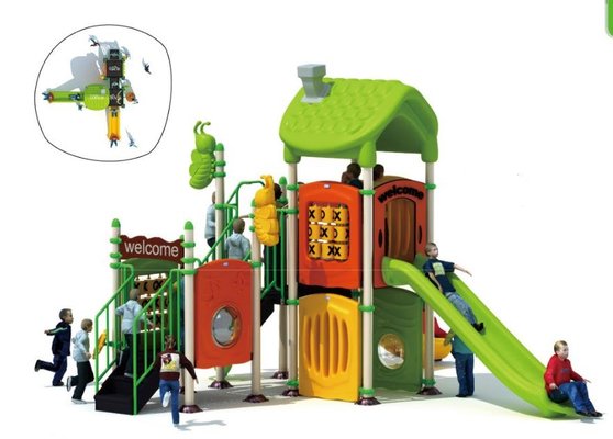 China unique playground equipment toddler plastic slide outside playground equipment for children supplier