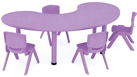 kids furniture green color table and chairs plastic school desk supplier
