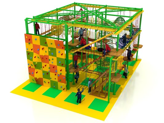 children climbing equipment challenging game area rope course with one level supplier