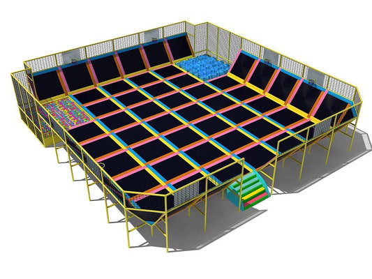 indoor trampoline park equipment jump trampoline park toddler indoor trampoline with net supplier