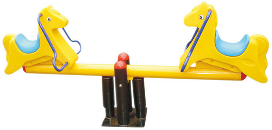 best selling fashion LLDPE plastic horse play game kids seesaw for outdoor park supplier