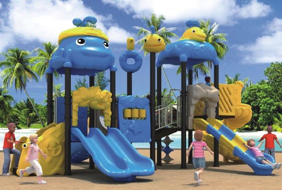 colorful plastic slide equipment children outdoor playground for school supplier