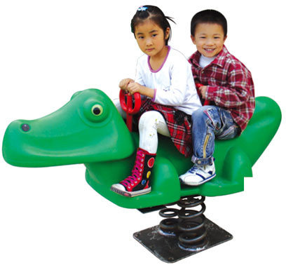 colorful flower rocking rider equipment yard outdoor rider with spring supplier