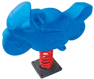 eco-friendly plastic spring rider elephant rocking horse for kids supplier