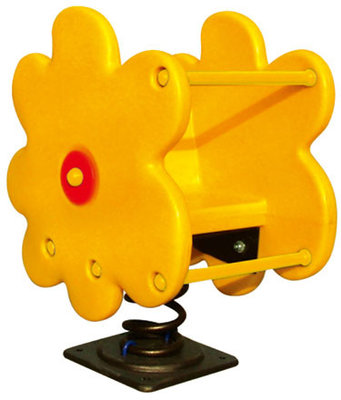 colorful flower rocking rider equipment yard outdoor rider with spring supplier