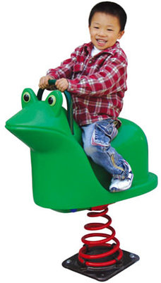 plastic frog spring rider outdoor play rocking horse for yard supplier