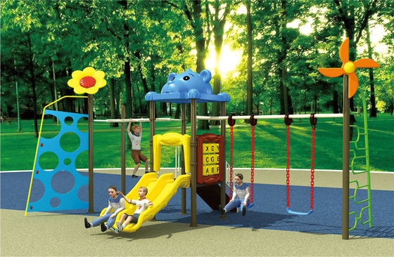china top high quality outdoor plastic swing and slide for children supplier