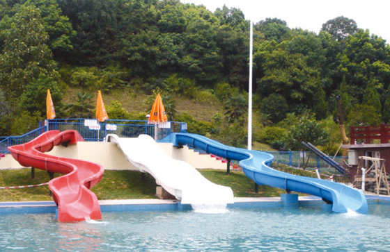 wonderful rainbow slide fiberglass water slide for amusement park supplier