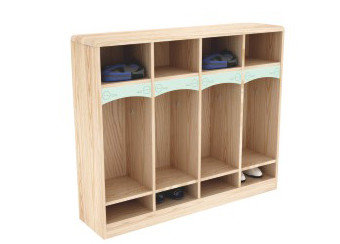 three level wooden kids school cabinet bag shelf with good quality supplier