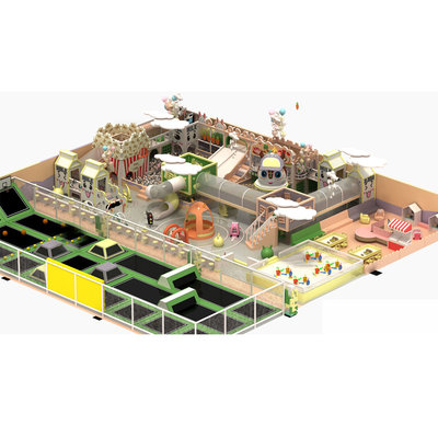 free custom made design kids indoor playground with trampoline supplier