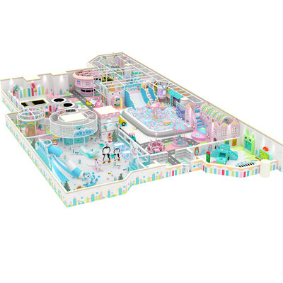 snow theme plastic kids indoor play structure with various games supplier