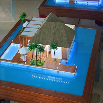 Maldives beach villa interior building model for exhibtion, 3d physical model