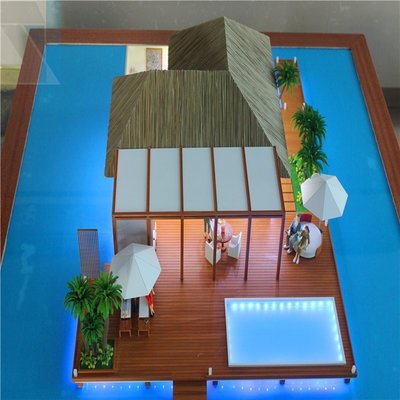 Maldives beach villa interior building model for exhibtion, 3d physical model
