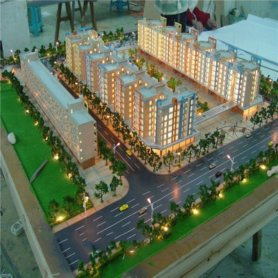 Customized building scale 3d model factory , building miniature model