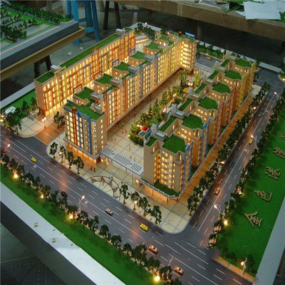 Customized building scale 3d model factory , building miniature model
