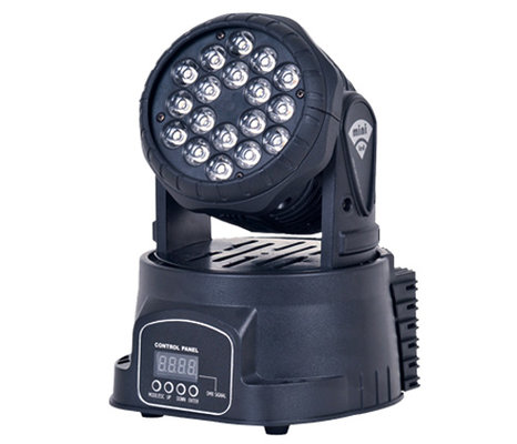 DMX512 stage light LED 18pcs * 3W RGB Mini Moving Head Wash Lights for KTV Disco LED light