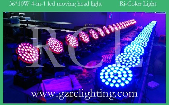 Live performances Stage Lights 36pcs 10W RGBW 4 in 1 LED Moving Head Wash  lighting
